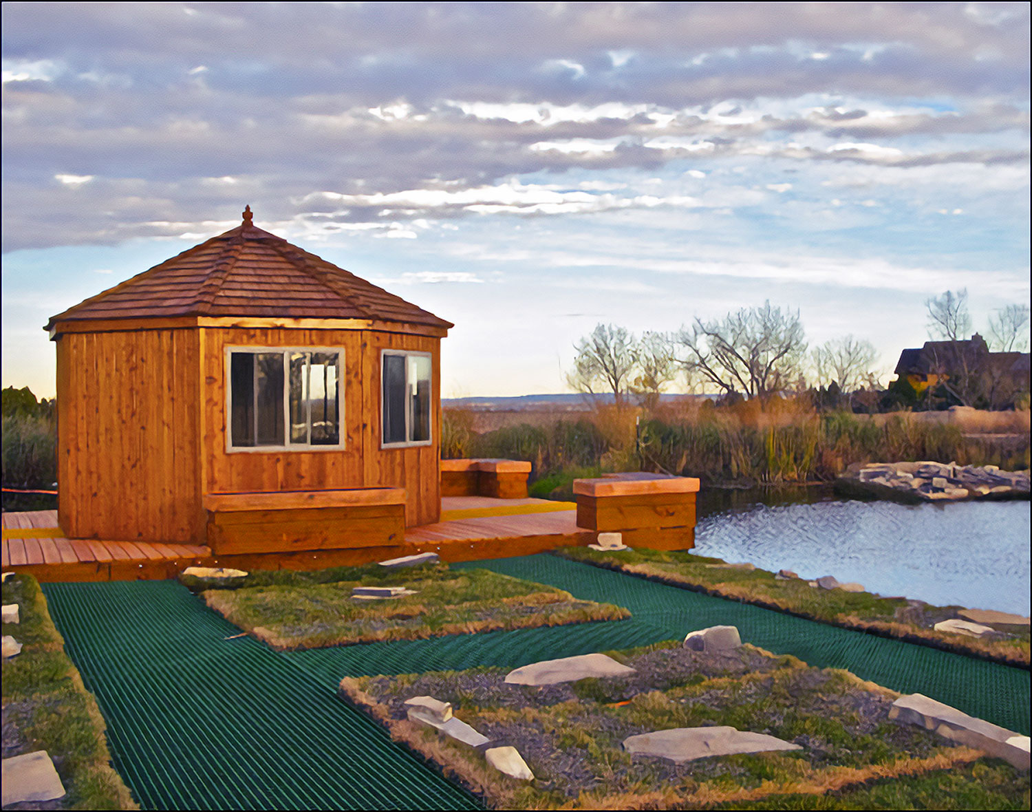 Customer's Photo - 14' Cedar Octagon Cabana Customer's Photo - 14' Cedar Octagon Cabana