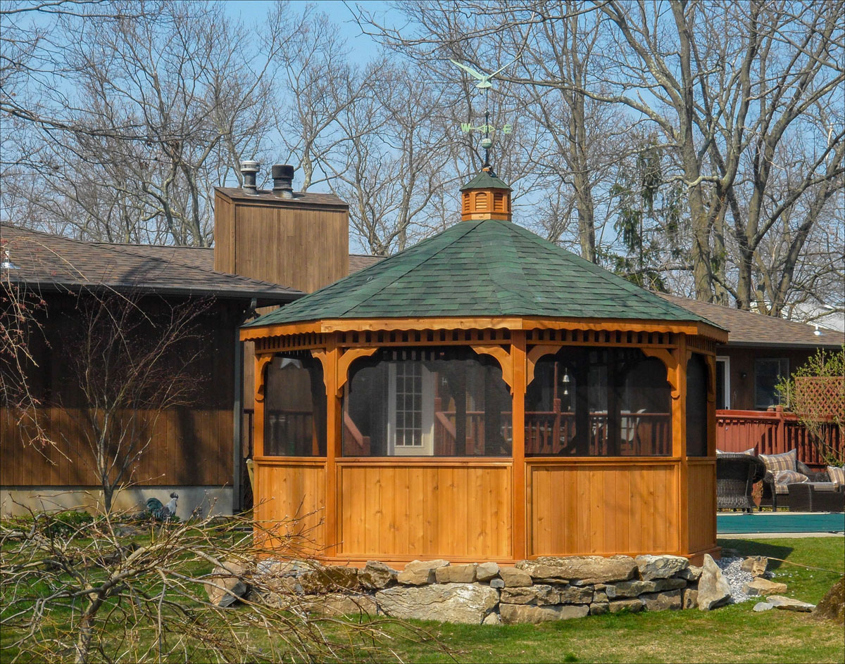 Customer's Photo - 14' Single Roof Cedar Octagon Gazebo Customer's Photo - 14' Single Roof Cedar Octagon Gazebo